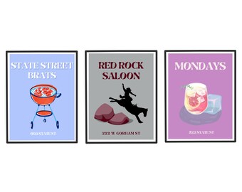 Uw-madison Bar Posters - Etsy