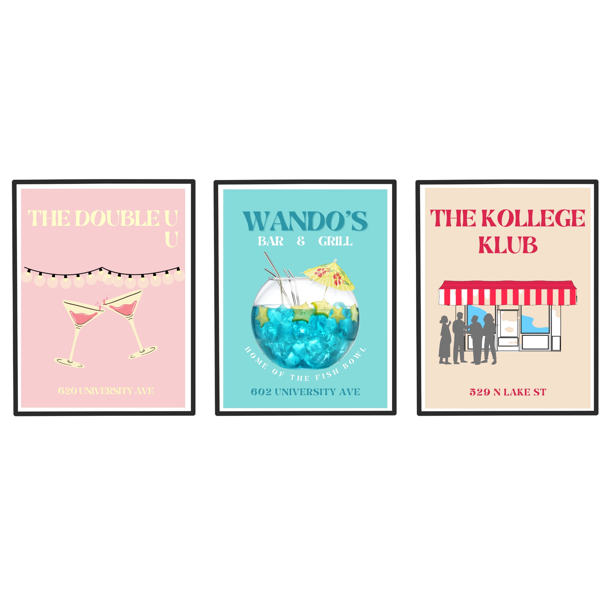 Uw-madison Bar Posters - Etsy