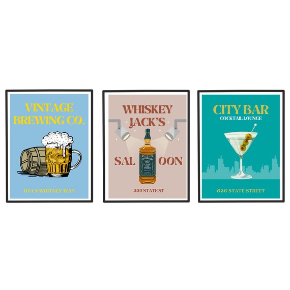 Uw-madison Bar Posters - Etsy