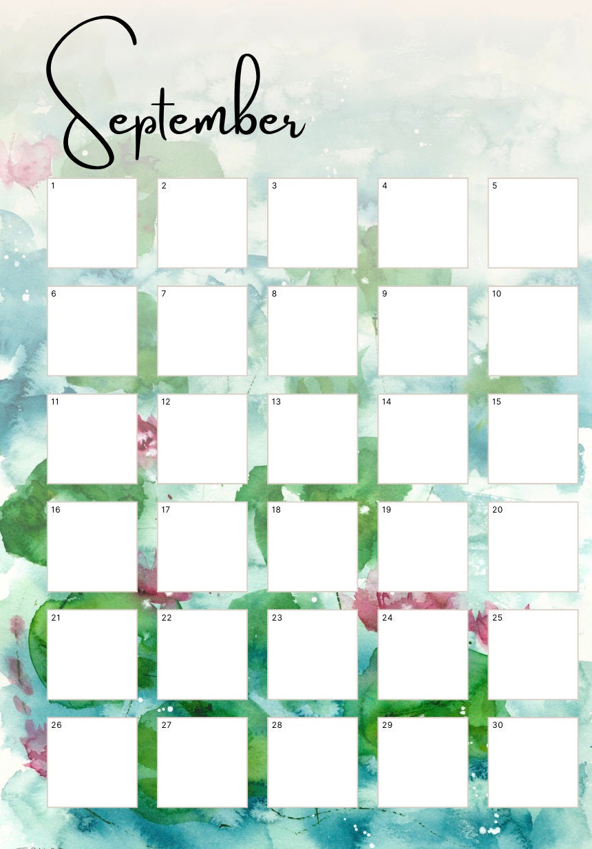 Birthday Calendar | Perpetual Celebration | Undated Planner | 12 Month ...