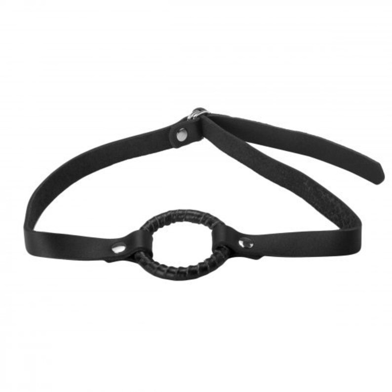 Leather Bdsm Spreader Bar And Cuff Set With Ring Gag Leg Spreader Bar