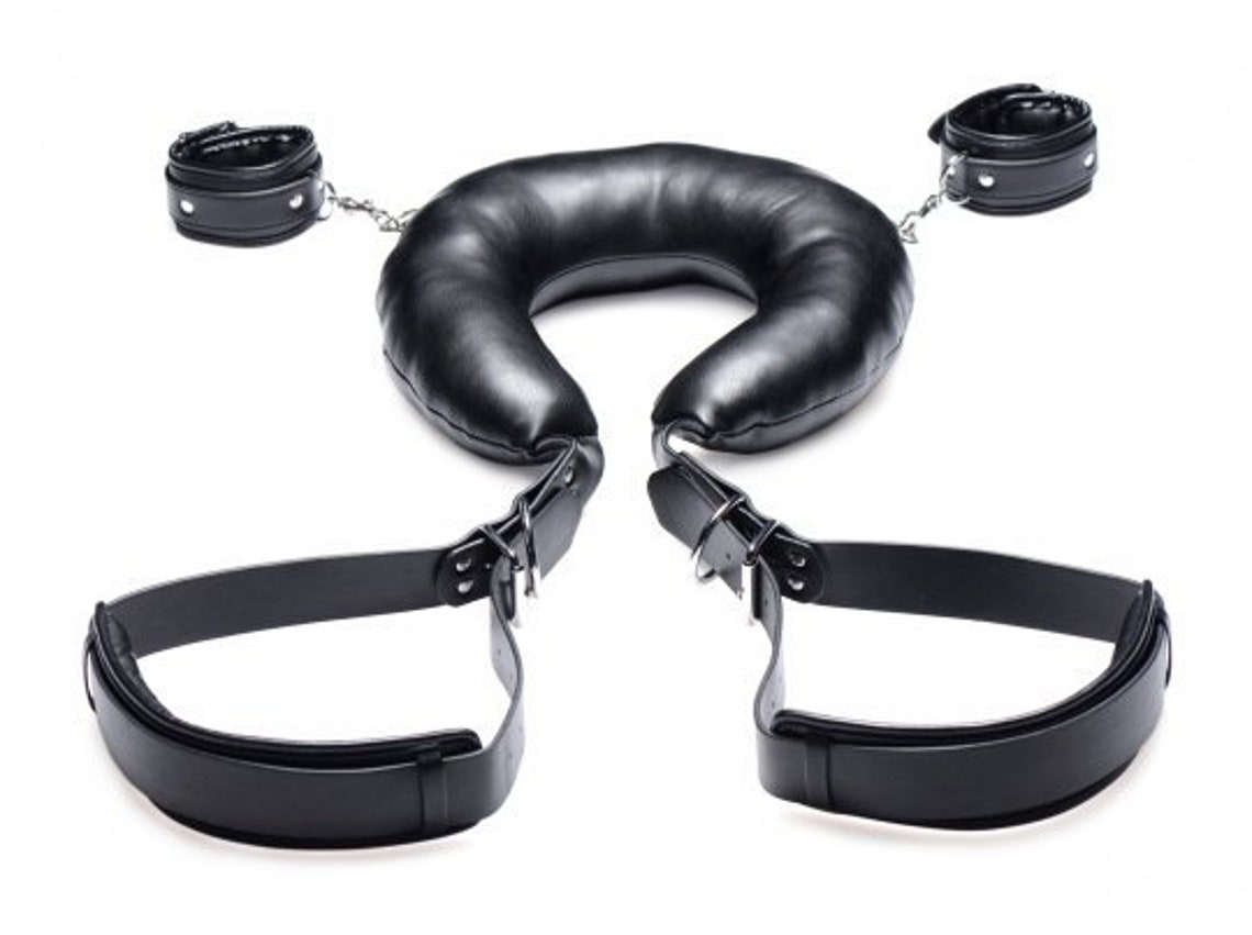 Padded Thigh Sling With Wrist Cuffs, Spread Open, Thigh Bondage, BDSM ...