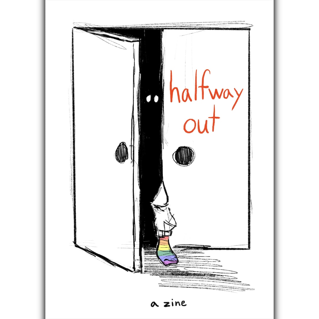 Halfway Out LGBT Zine - Hand-drawn Queer Art Booklet - Etsy
