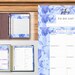 Blue Floral Daily Planner Printable, Organizational Digital Download ...