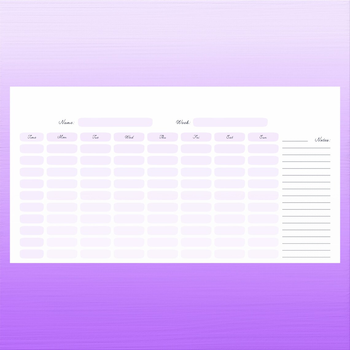 Purple 2023 Calendar Planner Printable Undated Planner Canva Etsy