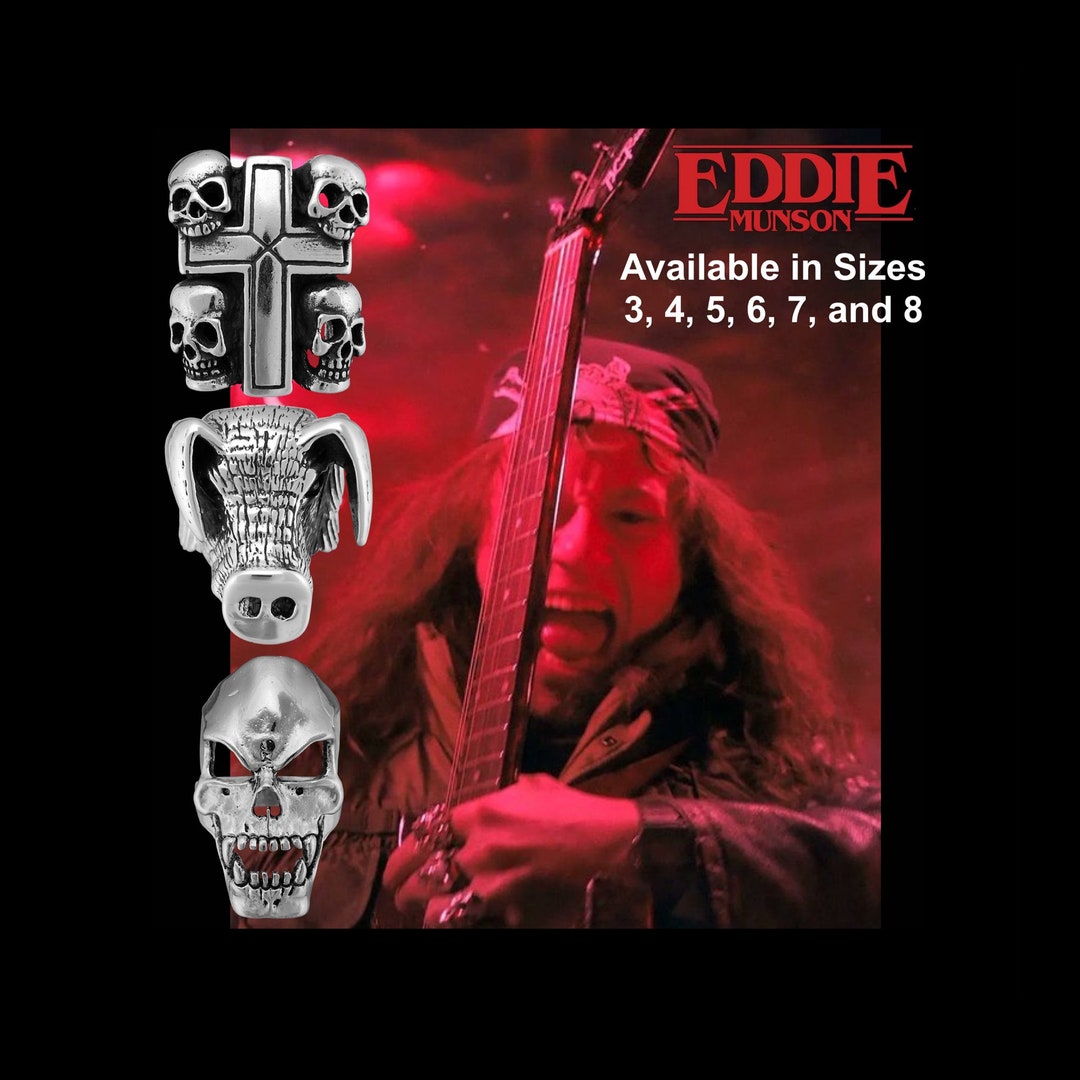 Eddie Munson Ring Collection, Stainless Steel Ships Within 24 Hours of ...