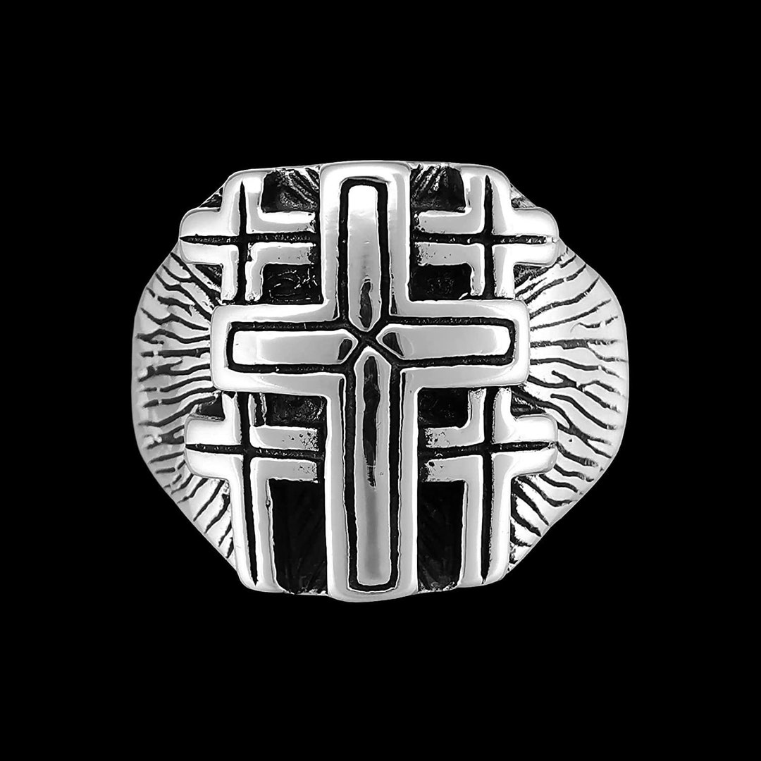 Calvary Cross Ring, Crosses, 925 Sterling Silver Ring, Ring LR101, Size ...