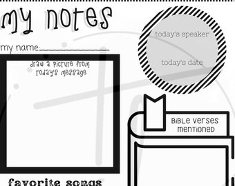 Church Note Taking - Etsy