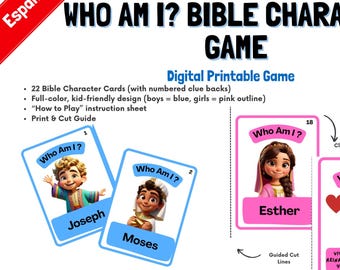 Who Am I? Bible Character Game | JW Kids Printable | Digital Convention ...