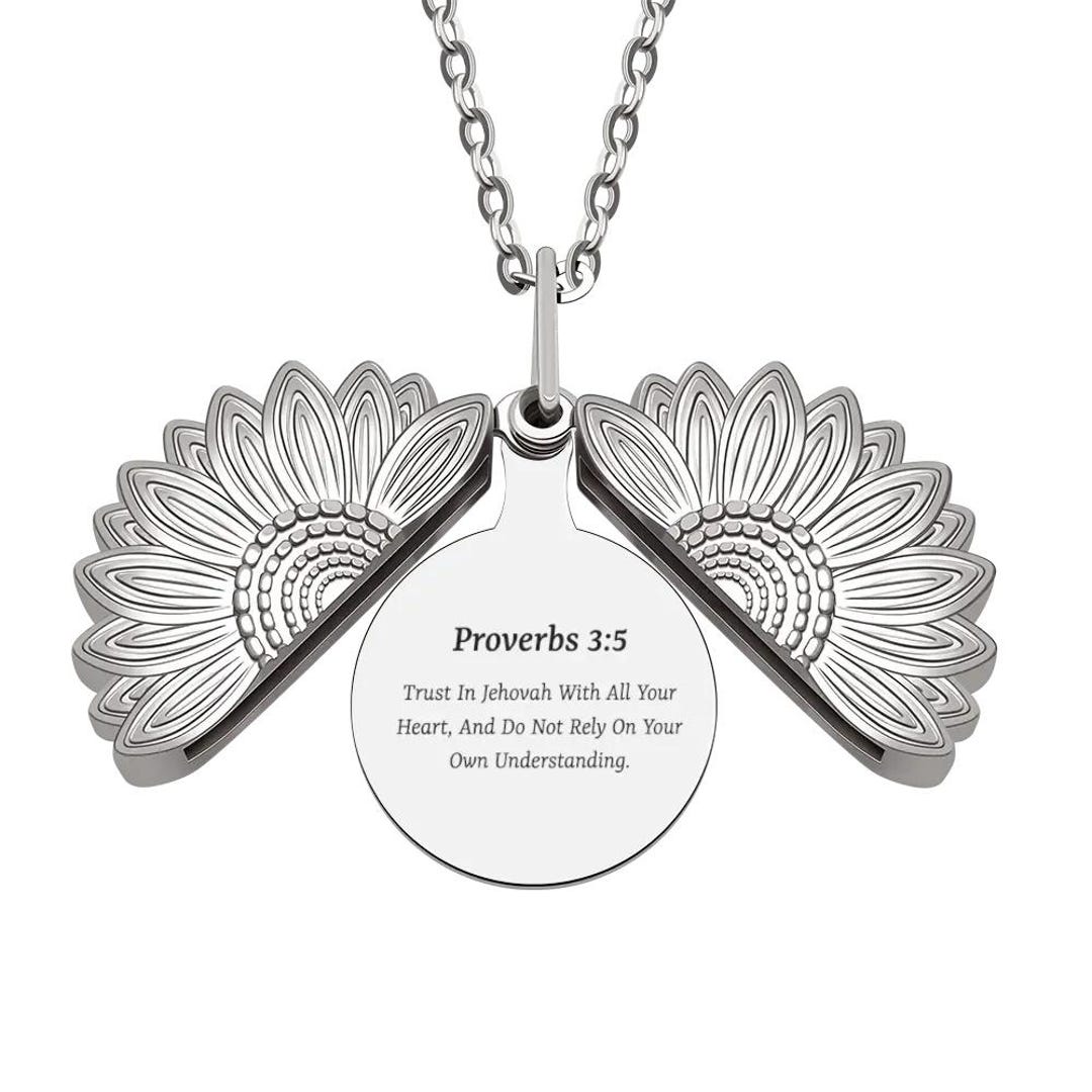 Sunflower Locket Necklace Baptism Gift | JW Gift, Jehovah’s Witness ...