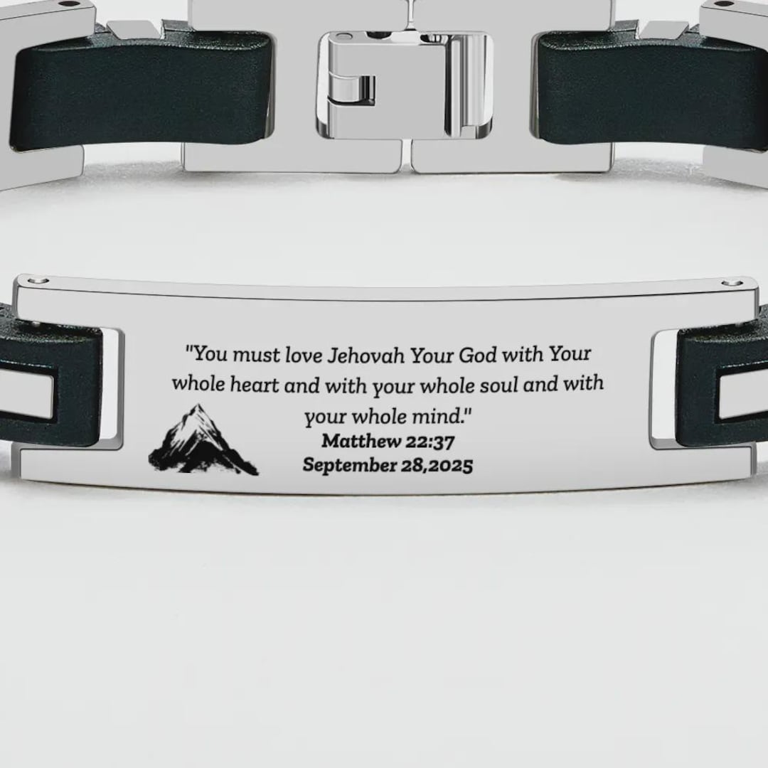 Custom Mens Scripture Bracelet Baptism Gift | JW Gift | Copy 1 - Etsy