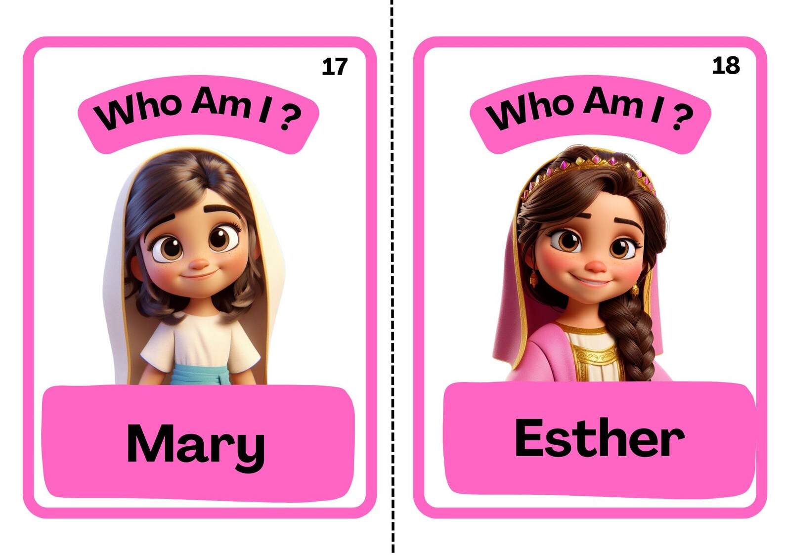 Bible Character Game: 'who Am I?' Kids Printable (digital Download) - Etsy
