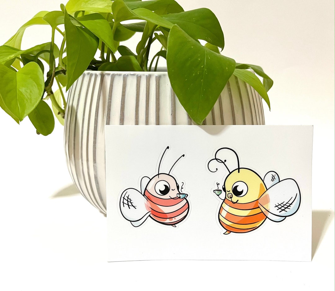 Cute Bumblebee Stickers, Bee Vinyl Stickers, Insect Decal, Water Bottle ...