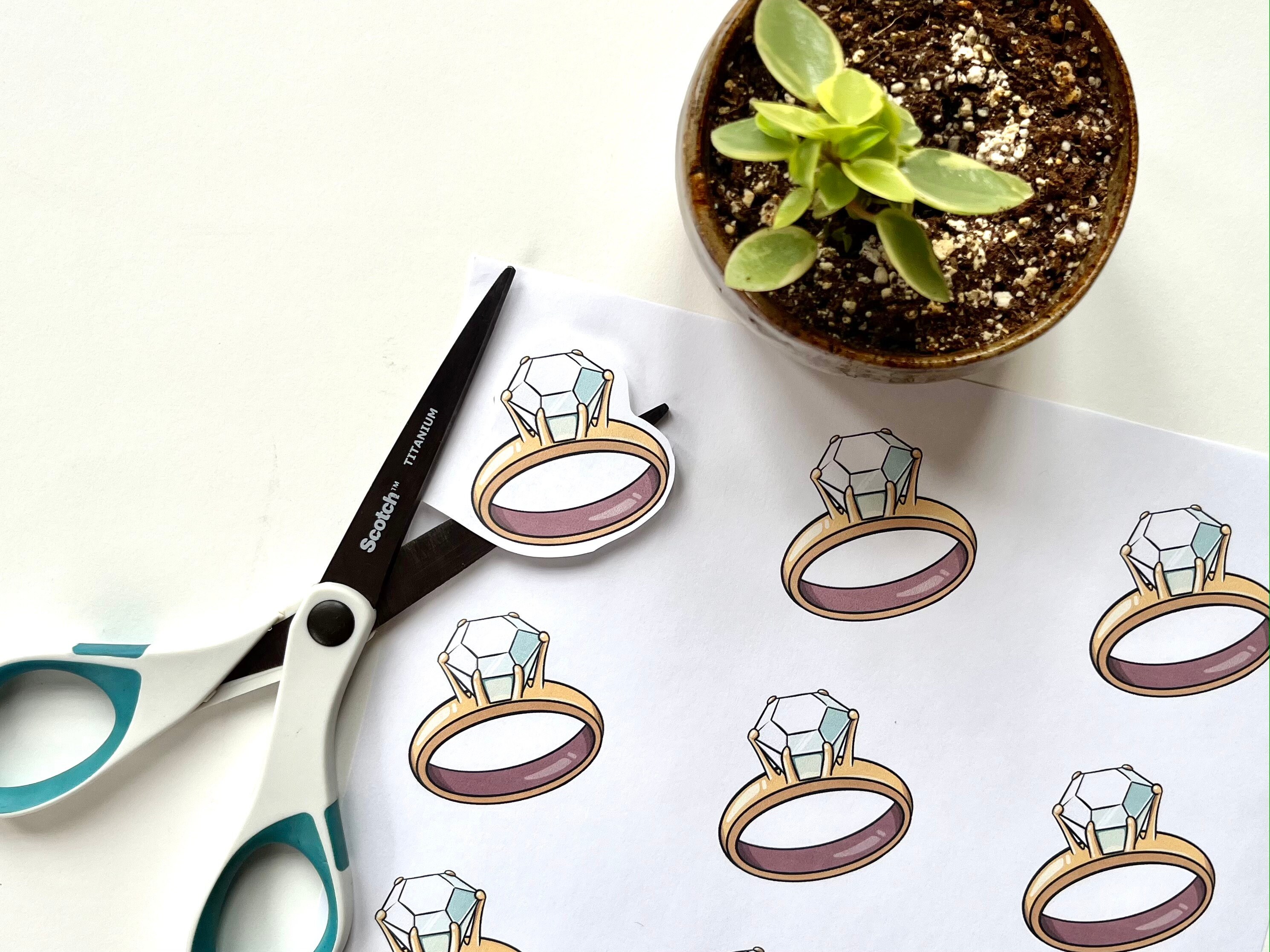 Tan Skin Pin the Ring on the Finger Bridal Shower Engagement Party Game ...