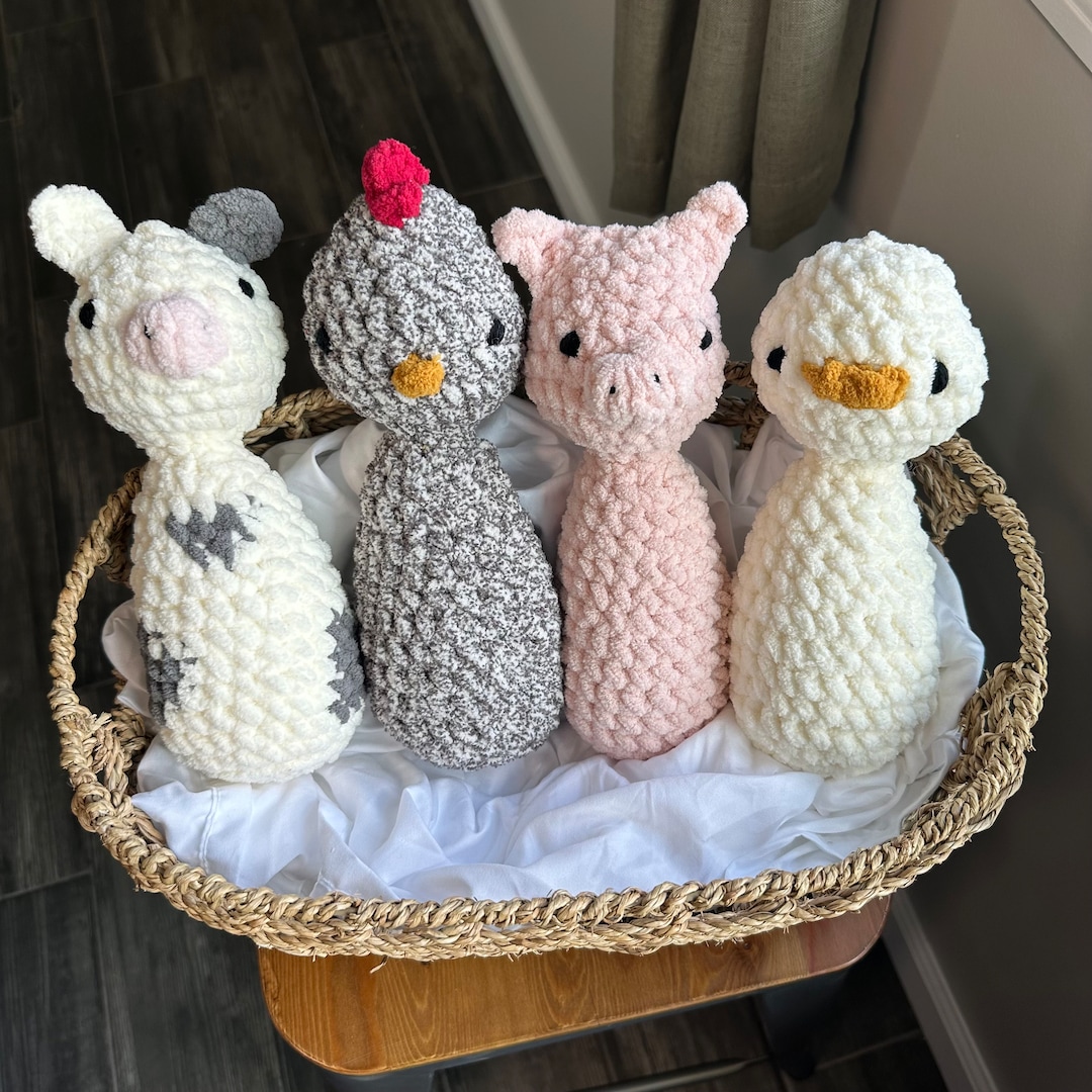 Farm Animal Cuddle Critters-farm Animal Plushies, Stuffed Animals-farm ...