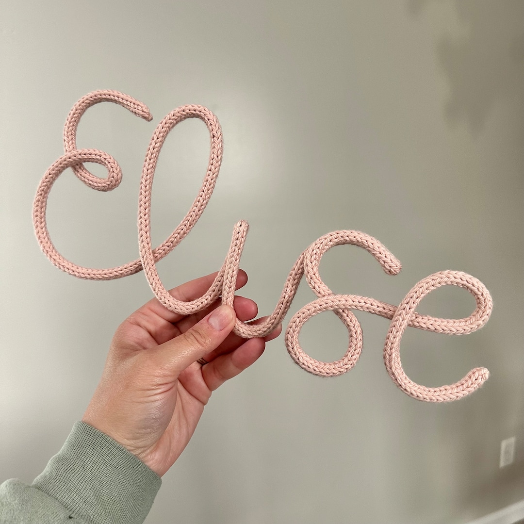Custom Knitted Wire Name Sign-personalized Nursery Name Wall Hanging - Etsy
