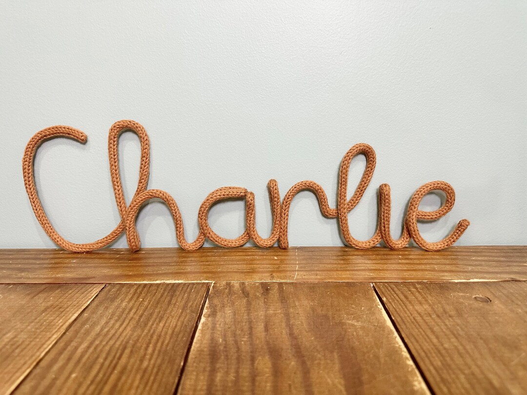 Custom Knitted Wire Name Sign personalized Nursery Name Sign Wall
