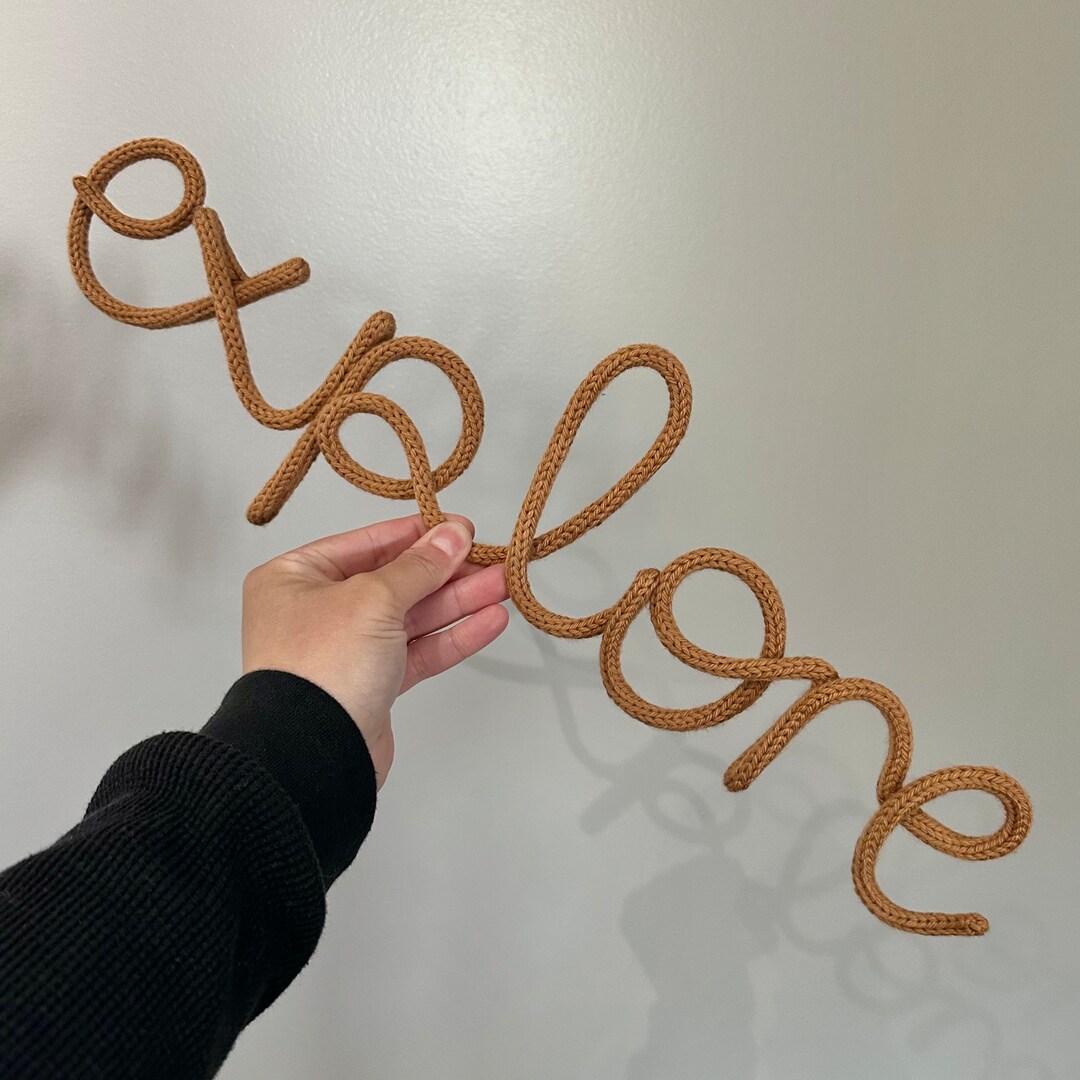 Explore Knitted Wire Sign-nursery, Child's Room, Play Room Decor-kid's ...