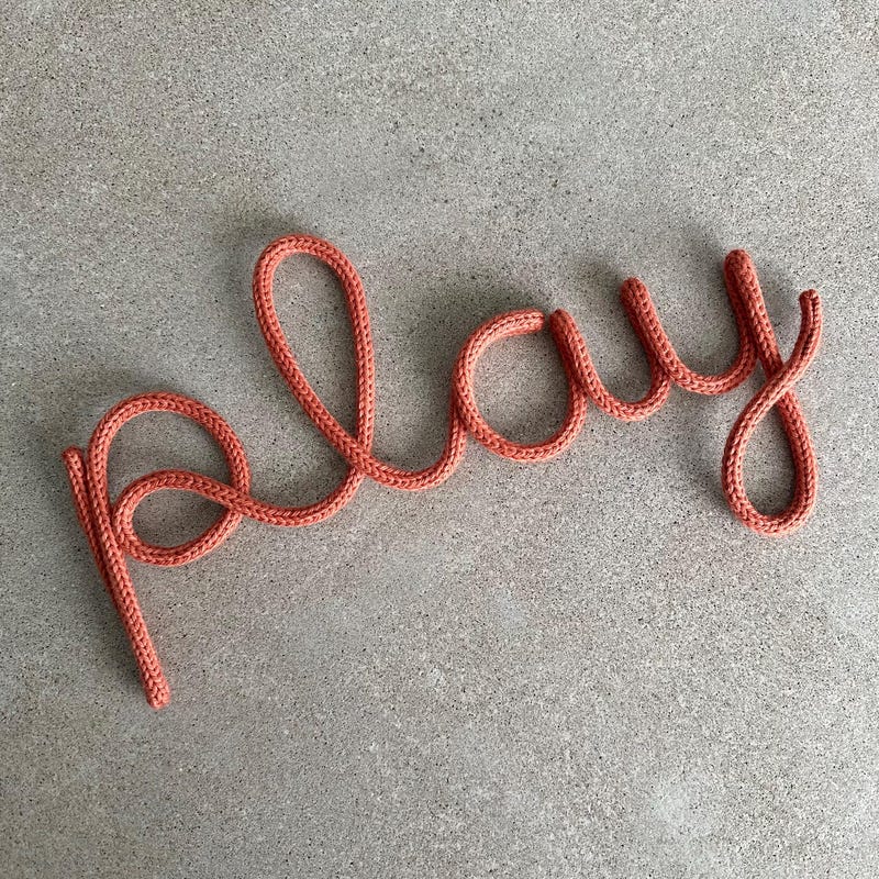 Knitted Wire Word Art - Etsy