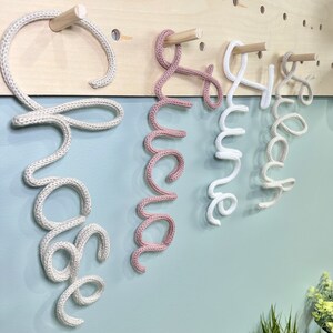 Custom Knitted Wire Name Sign-personalized Nursery Name Sign, Wall ...