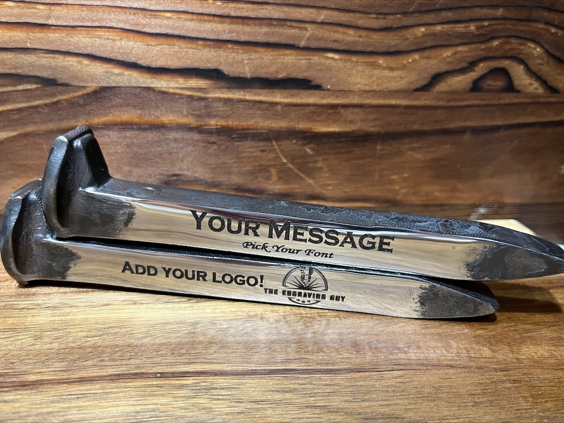 Personalized Engraved Railroad Spike, Cleaned, Sanded, Polished / Gift ...