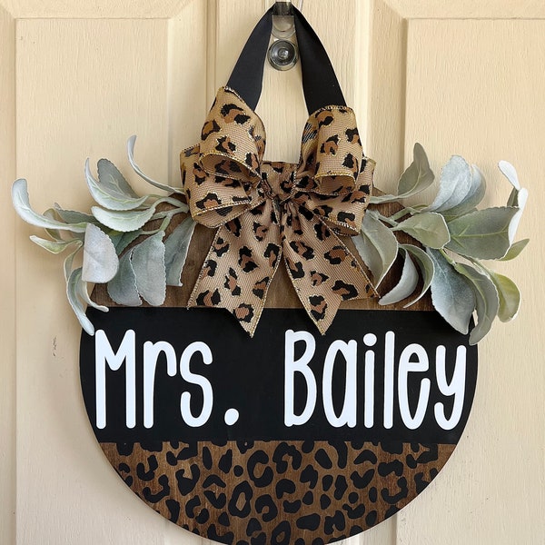 Leopard Door Hanger - Etsy