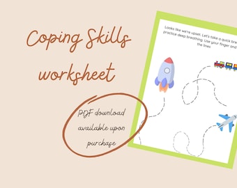 My Coping Cheat Sheet for Kids, Therapy Worksheet for Kids, Coping ...