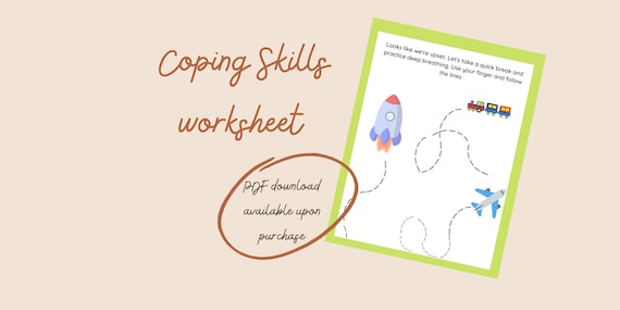 Coping Skills Worksheet for Kids - Etsy