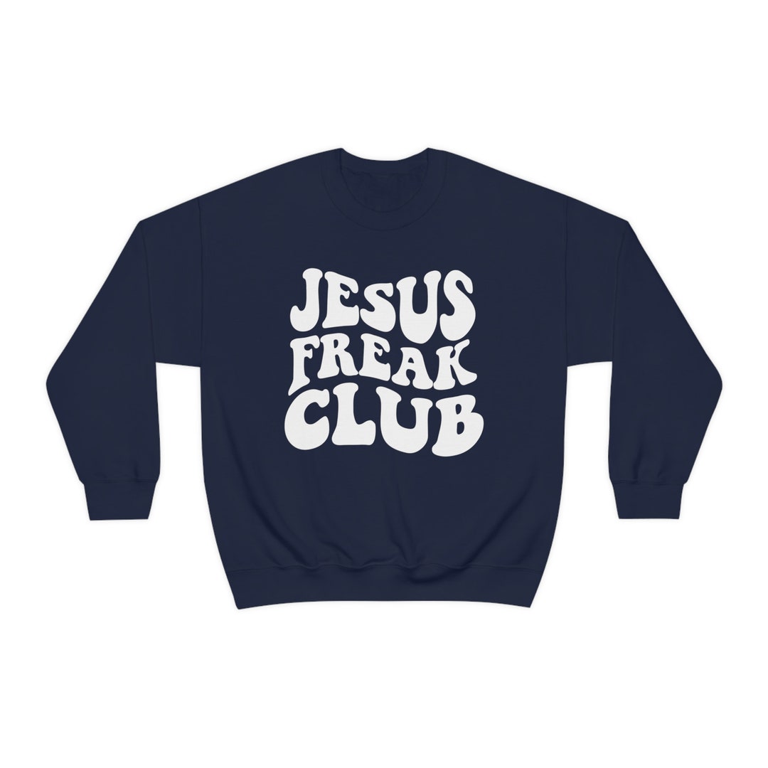 Vintage Jesus Freak Club White Logo Unisex Heavy Blend™ Crewneck Sweatshirt - Etsy