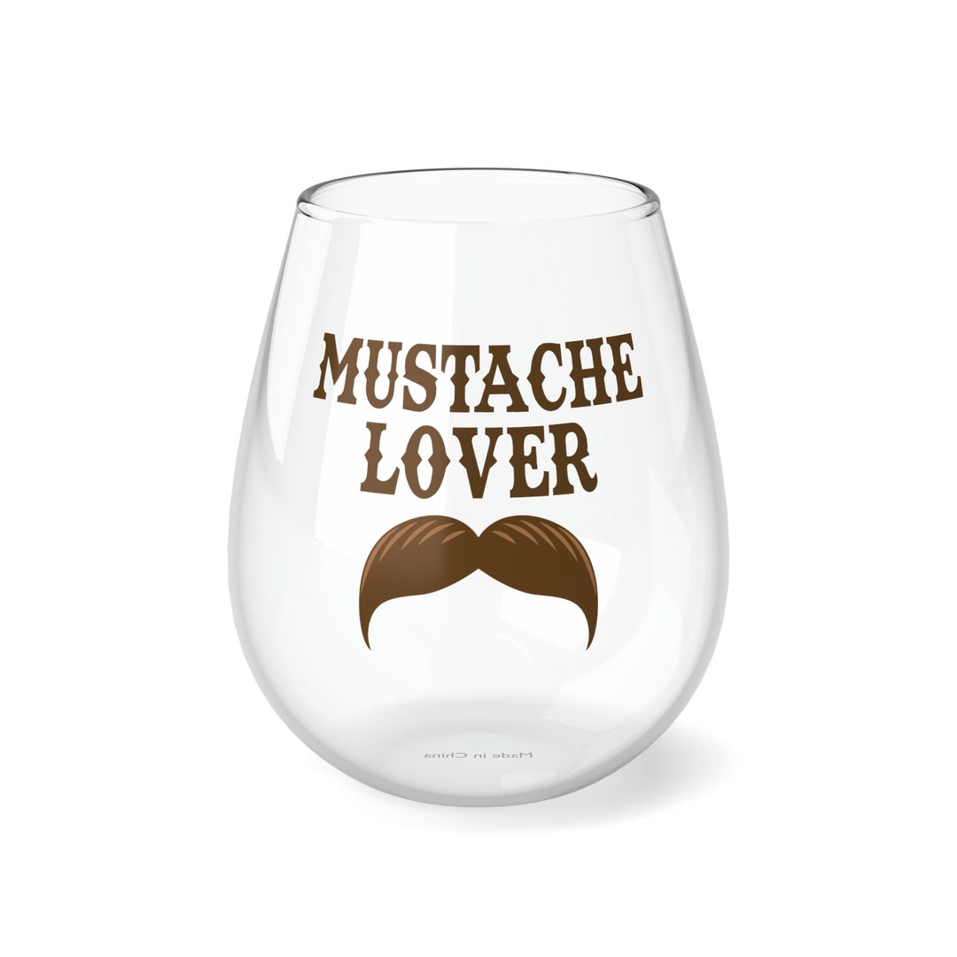 Mustache Lover Stemless Wine/ Glass, 11.75oz - Etsy