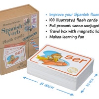 Spanish Verbs Flashcards | 28 Action Words in Spanish, Printable ...
