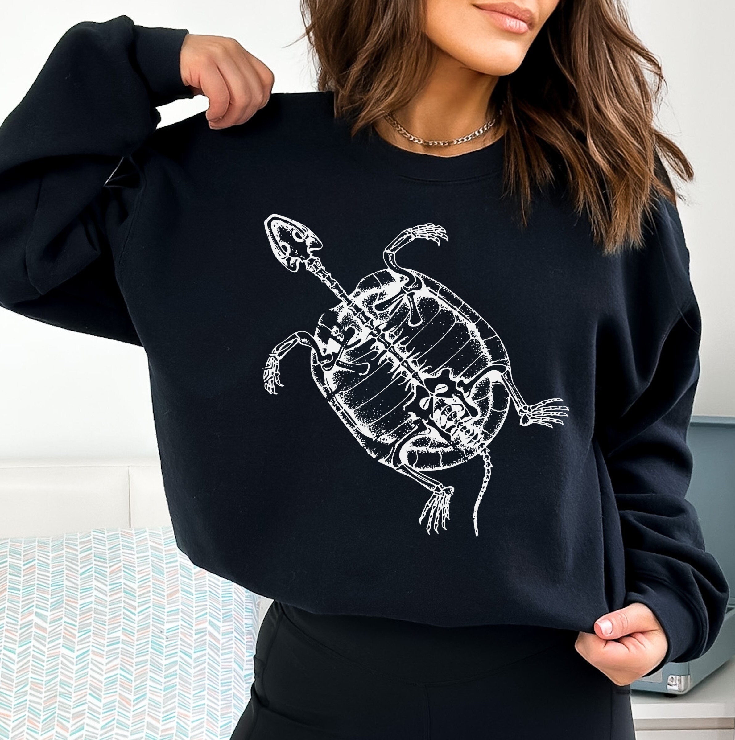 Turtle Skeleton Sweatshirt, Tortoise Biology Shirt, Vintage Anatomy ...