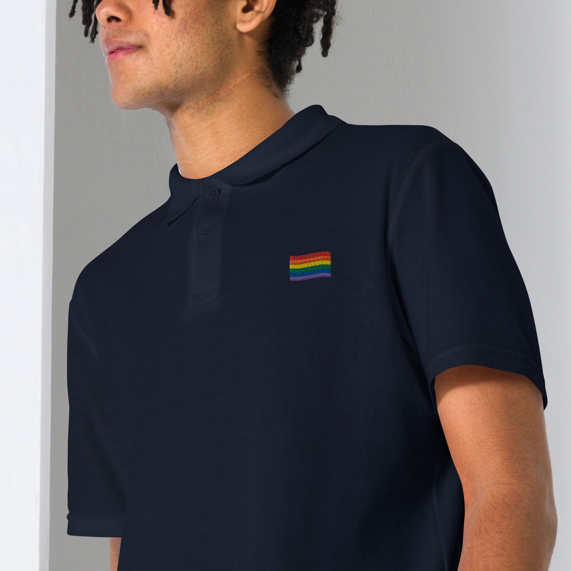 Gay Pride Flag Polo Shirt, Rainbow Flag Shirt, Subtle Pride Month T ...