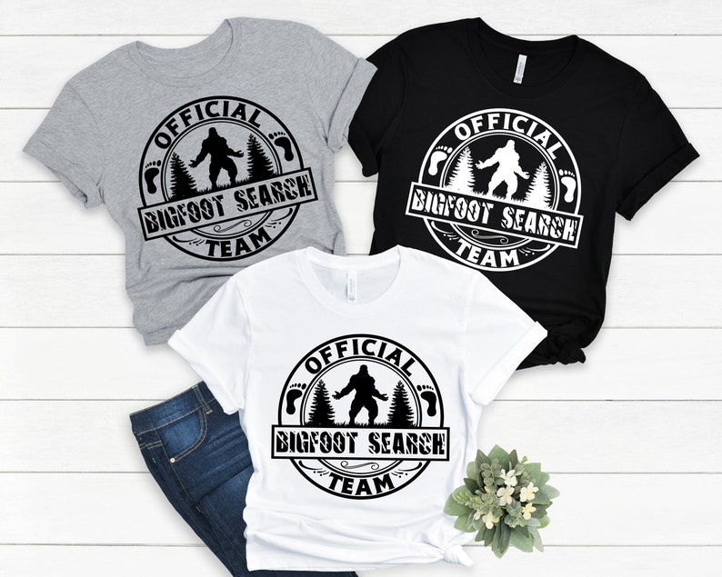 Official Bigfoot Search Team Group Shirts, Men's Women's Sasquatch ...