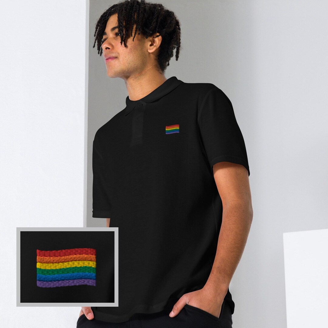 Gay Pride Flag Polo Shirt, Rainbow Flag Shirt, Subtle Pride Month T ...