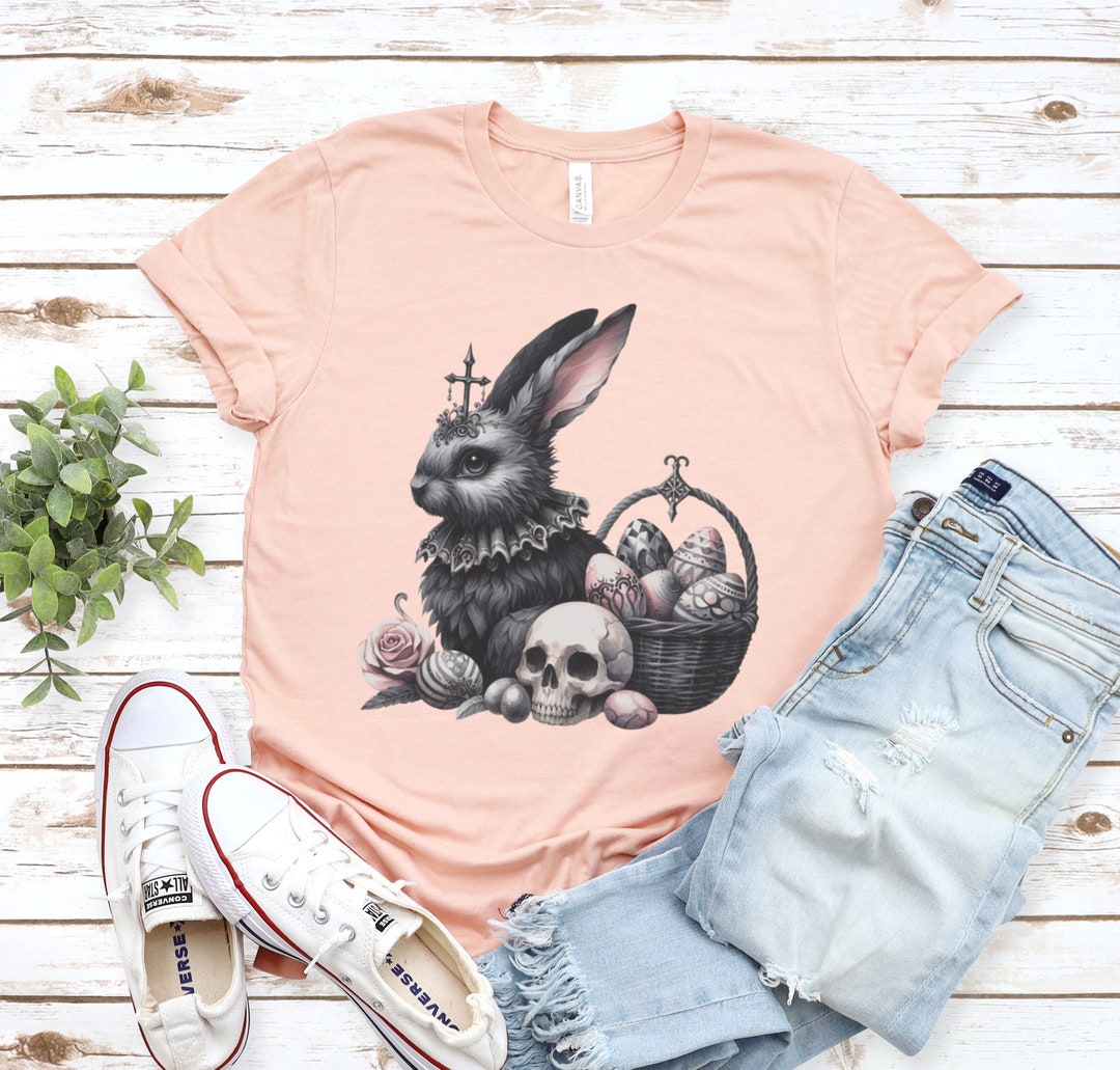 Gothic Easter T-shirt, Dark Academia Shirt, Funny Easter Bunny Shirt ...