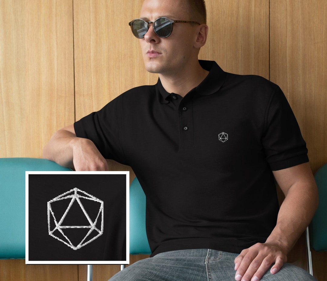 Gaming Dice Polo Shirt, RPG Gamer Shirt, RPG Dice Polo Shirt, D20 Dice ...