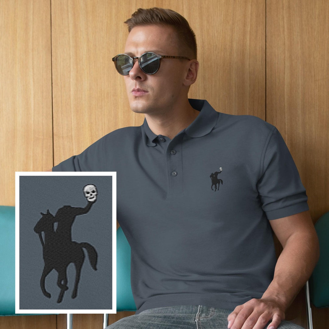 Headless Horseman Polo Shirt, Halloween Shirt for Men, Funny Halloween ...
