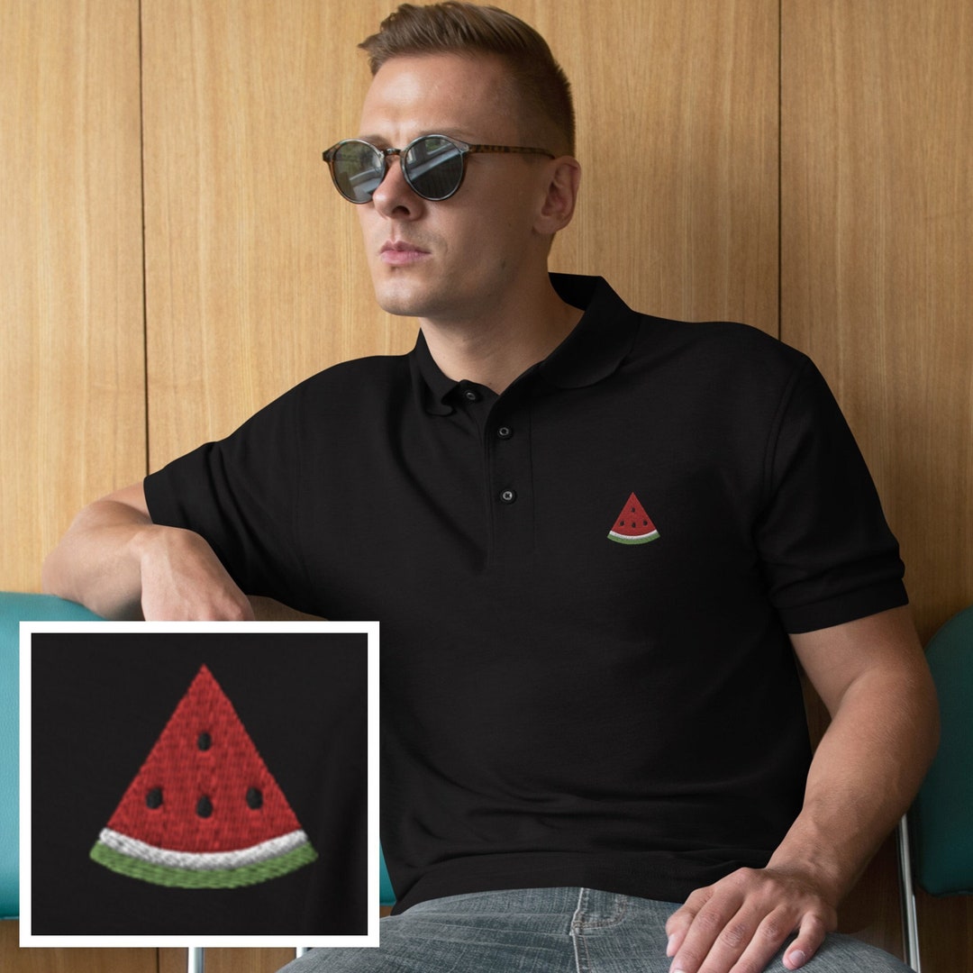 Watermelon Shirt, Melon Slice Polo Shirt for Him, Men's Watermelon Tee ...