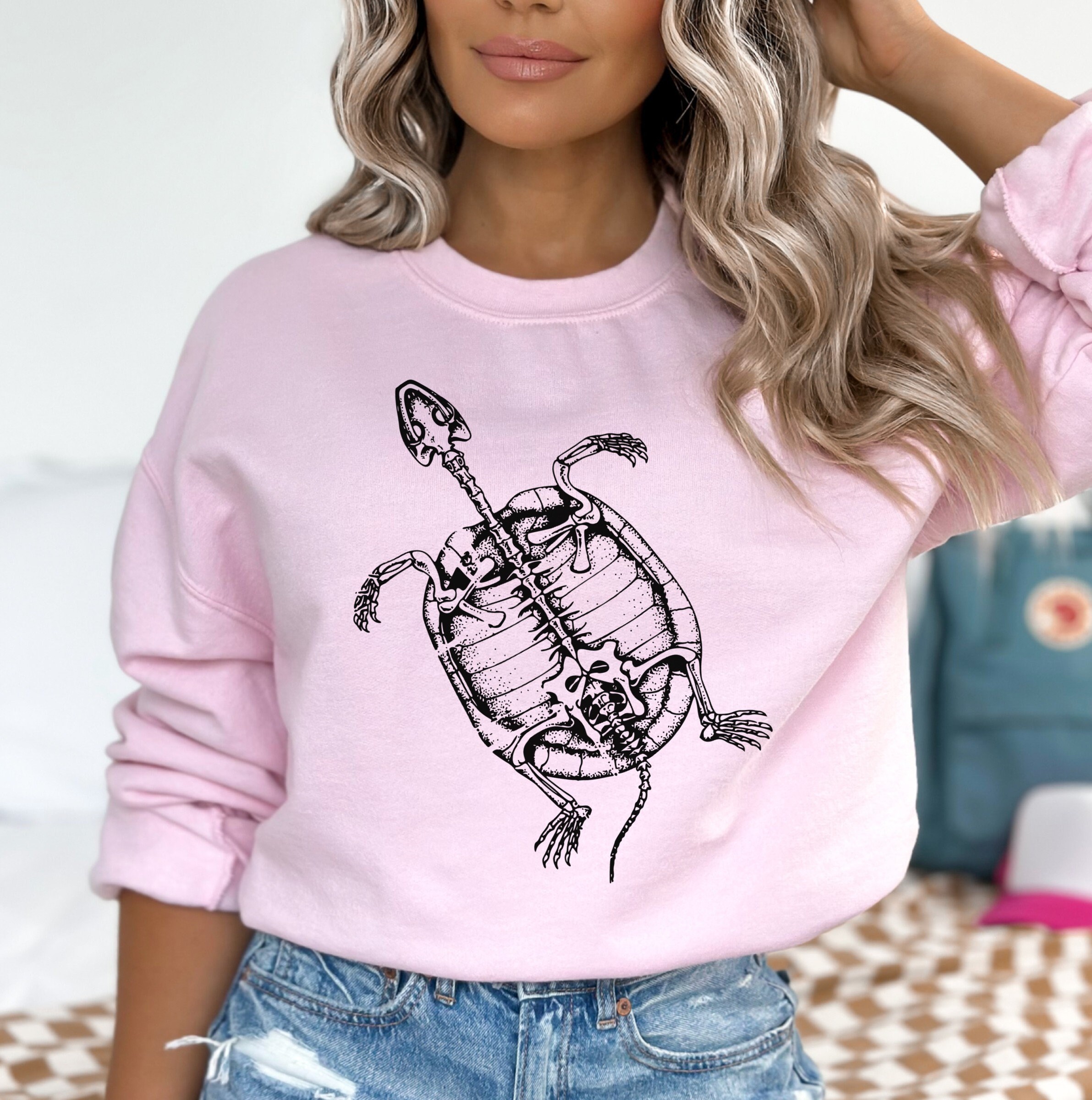 Turtle Skeleton Sweatshirt, Tortoise Biology Shirt, Vintage Anatomy ...