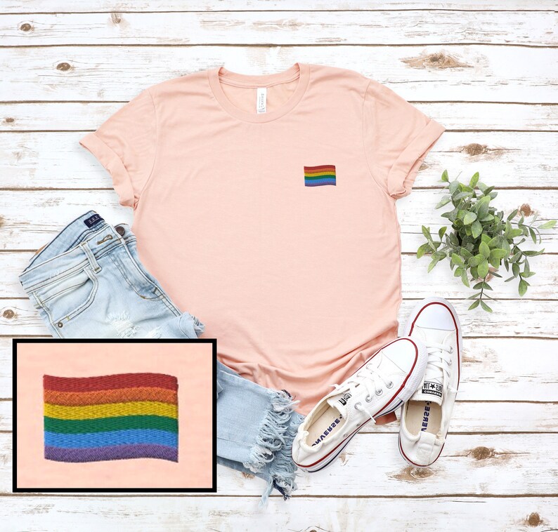 Pride Flag T-shirt, Rainbow Flag Shirt, LGBT Flag Shirt, Gay Pride ...