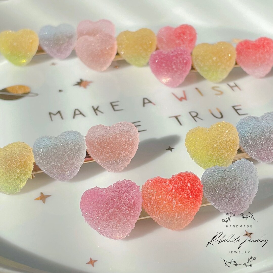 Pack of Two Sour Candy Hair Clips, Sweetheart Hair Accessories, Gummy ...