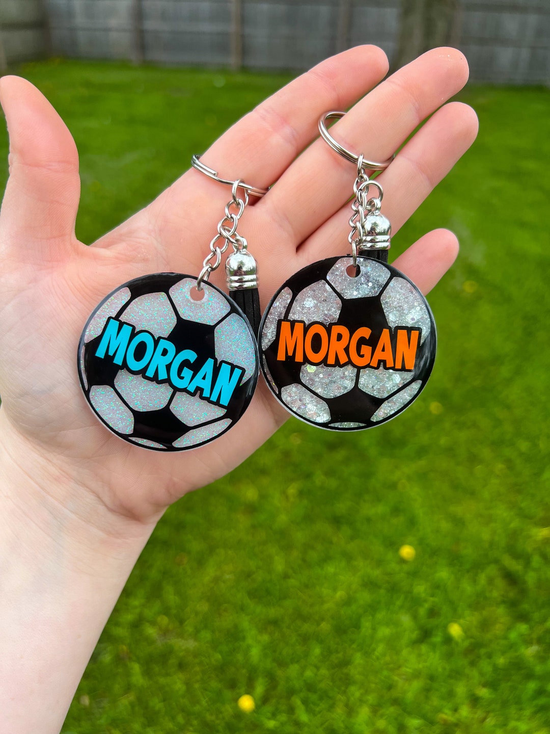 Soccer Name Keychain, Custom Name Keychain, Sport Keychain, Bag Tag ...