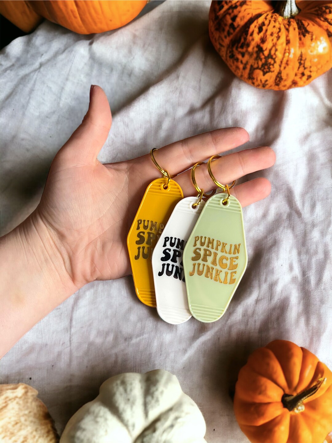 Pumpkin Spice Junkie Motel Keychain/ Custom Keychain - Etsy
