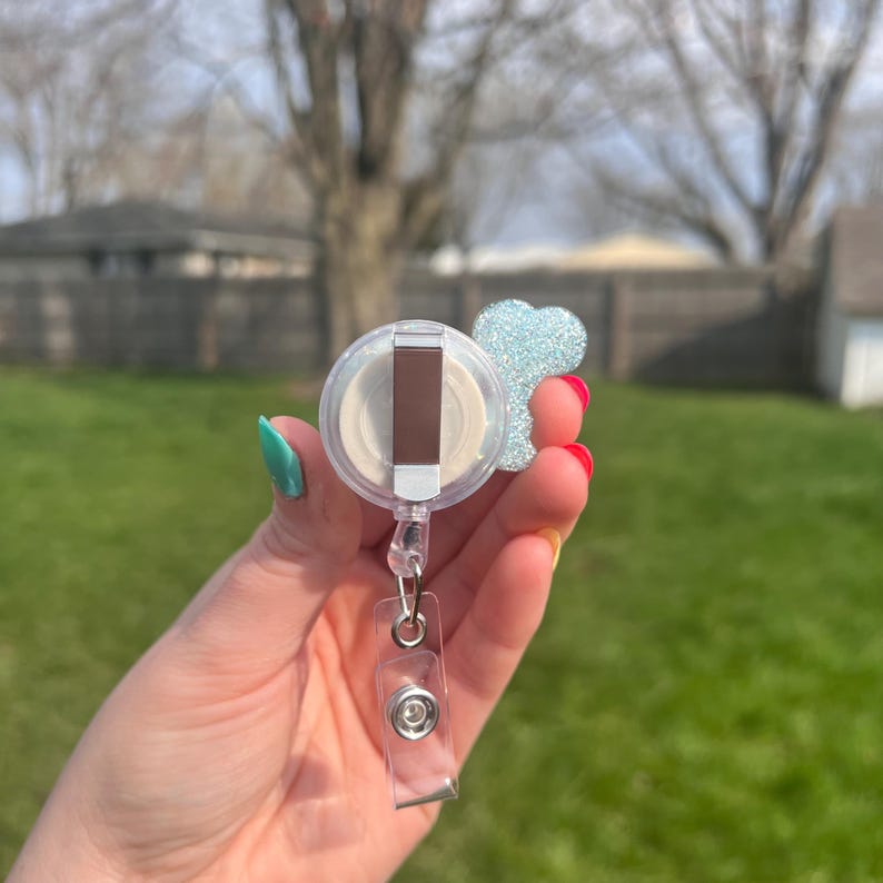 Snail Interchangeable Badge Reel, Glitter Nurse Badge Holder, Kawaii ...