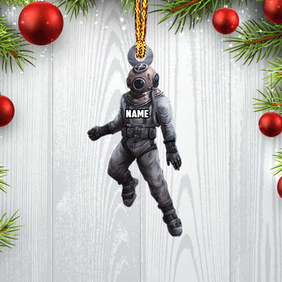 Personalized Name Scuba Diver Custom Shaped Ornament Scuba - Etsy