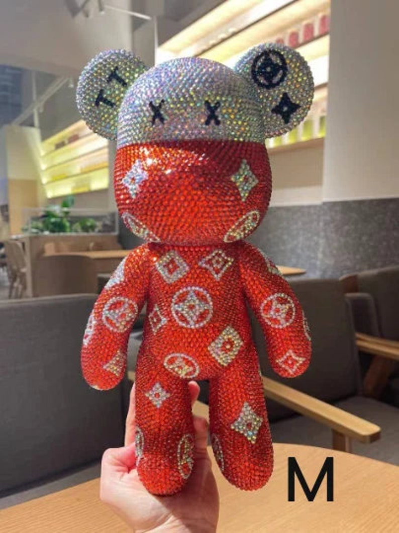 Custom Design Handmade Rhinestone Bear Brick Figurine, Diamond Bling ...