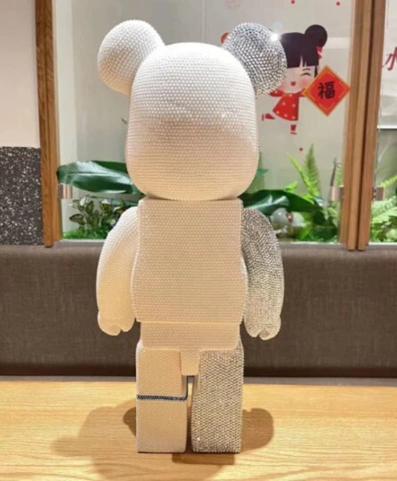 Handmade Rhinestone Bear Brick 1000 Figurine, Diamond Bear Figurine, 5D ...