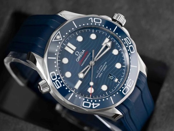 Omega Seamaster Diver 300 M NEW 2024 42mm Blue Rubber… - Gem