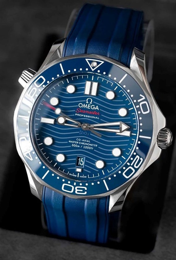 Omega Seamaster Diver 300 M NEW 2024 42mm Blue Rubber… - Gem